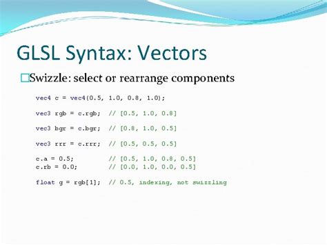 Glsl Tutorial Cis 565 Fall 2011 Qing Sun