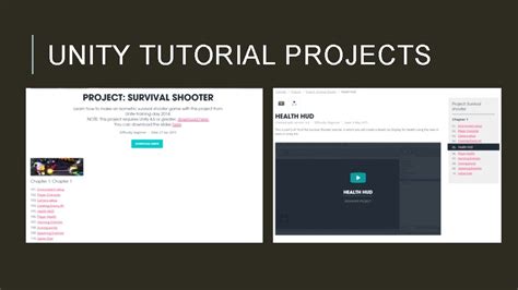 Introduction To Unity Tutorial Projects 2015 09 30