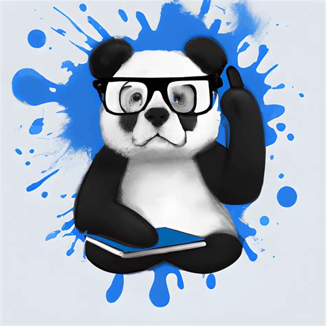 Panda Bear In Class Animated Splash Art · Creative Fabrica