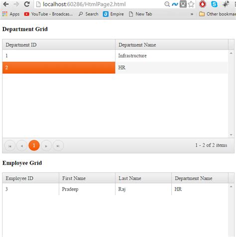 Kendo Grid Cascading Using Asp Net Web Api
