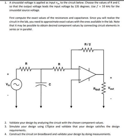 Solved A sinusoidal voltage is applied as input v୧୬ to the Chegg