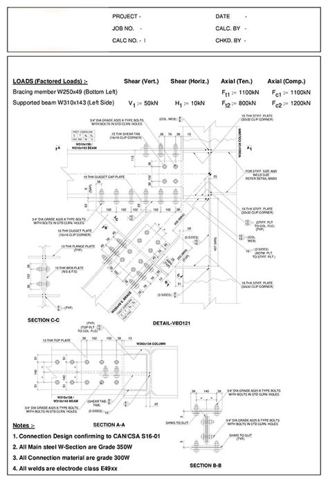 W Brace At Beam To Column Web Connection Diatom Designs