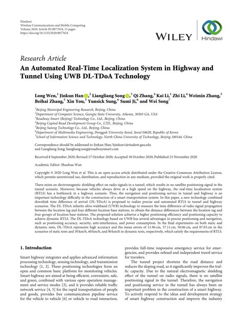 Pdf An Automated Real Time Localization System In Highway And Tunnel