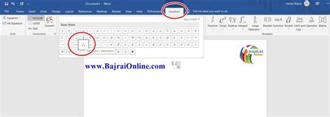 How To Type Mathematical Symbols In Ms Word Bajrai Online Solutions