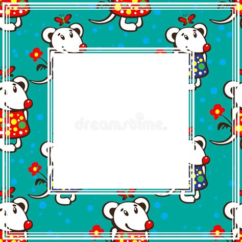 Mouse Border Stock Vector Illustration Of Green Border 56807109