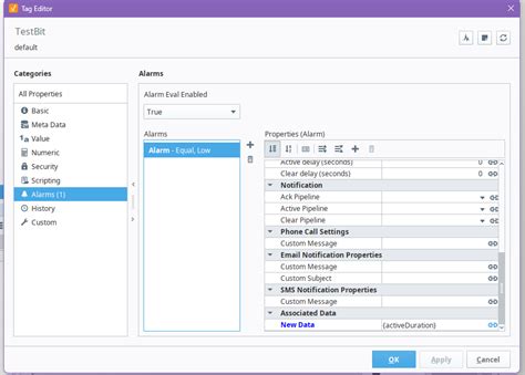 Perspective Alarm Status Table Active Duration And Clear Time Ignition Inductive