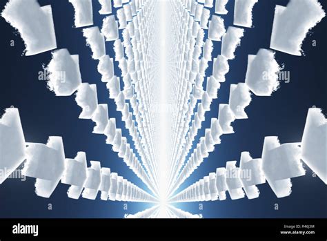 Clouds In Arrow Shape Points To Bright Light Stock Photo Alamy