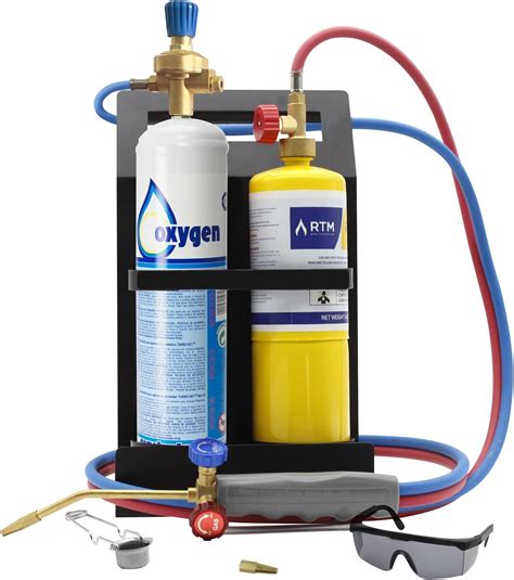 Rtmmfg Oxygen Mapp Torch Kit Tank Support Glasses And Flint Spark