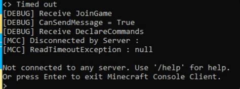 Disconnected By Server · Issue 2469 · Mccteamminecraft Console Client · Github