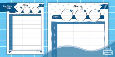 KS CPD Log Teacher Planner Teacher Made Twinkl