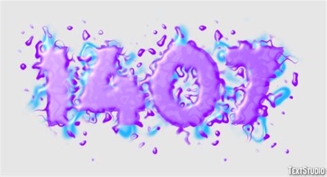 1407 text effect and logo design number