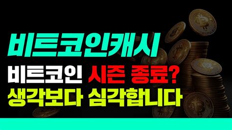 비트코인캐시 비트코인 시즌 종료 생각보다 심각합니다 비트코인캐시 비트코인캐시전망 비트코인캐시호재 Youtube