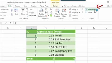 excel how to generate random data based upon known percentage
