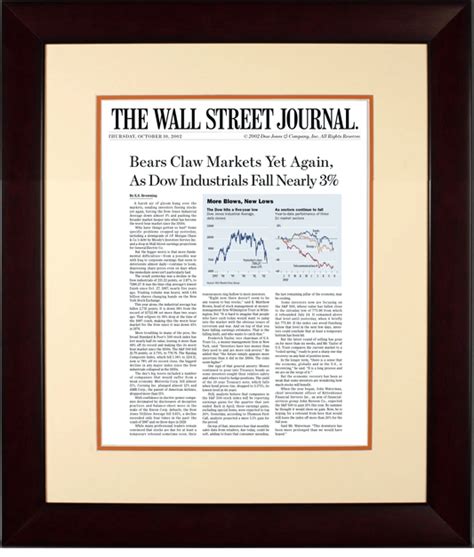 Historic Framed Article Reprints The Wall Street Journal Framed Reprints