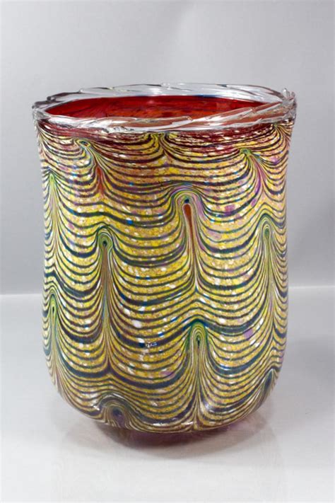 Lot John De Wit Wa Large Pulled Feather Glass Vase