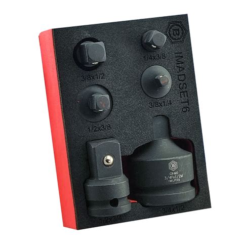 6pc Impact Socket Adapterconverter Set By Britool Hallmark Imadset6