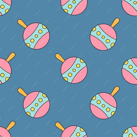 Bebé Pattle Patrón Sin Fisuras Vector Premium