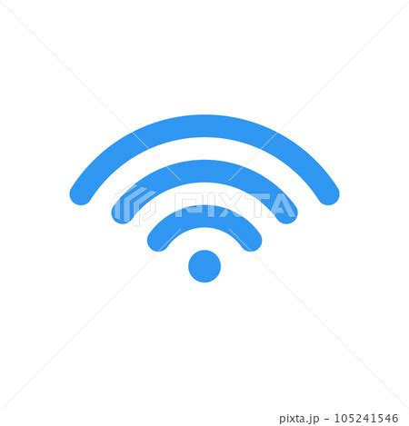 Wi Fiのシンプルなアイコン 電波･無線lan･ネットワークのイメージ素材のイラスト素材 105241546 Pixta