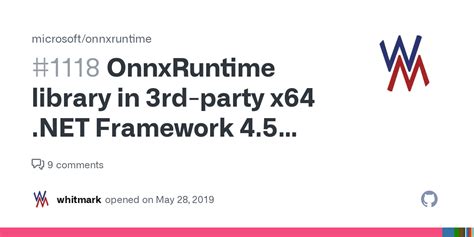 Onnxruntime Library In 3rd Party X64 Net Framework 45 Application · Issue 1118 · Microsoft