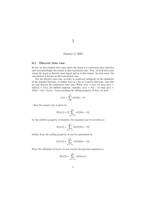 8 Lecture Notes Of Linear Time Invariant Systems In Signals And
