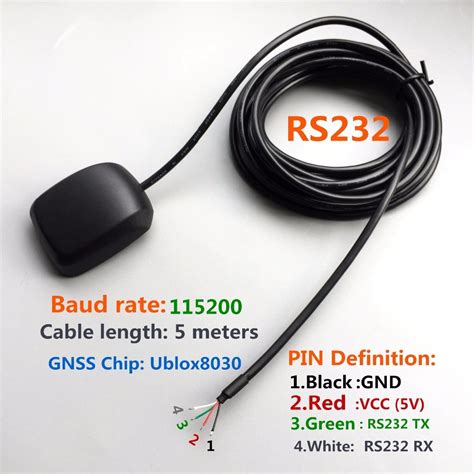 DIY Connector RS Output Protocol Baud Rate Gps Glonass GNSS GPS Receiver Operating