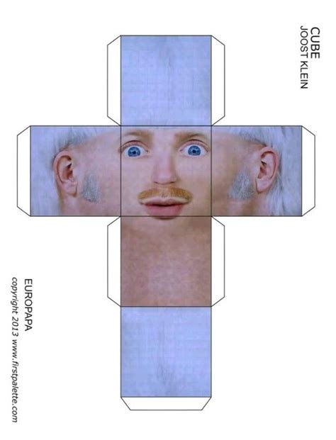 Free Paper Cube Joost 🫰 Paper Dolls Paper Crafts Cube Template