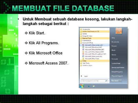 Membuat File Database Tabel Menggunakan MS Office Access