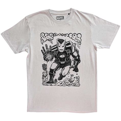 Marvel Iron Man Iron Man Sketch Natural T Shirt Eyesore Merch