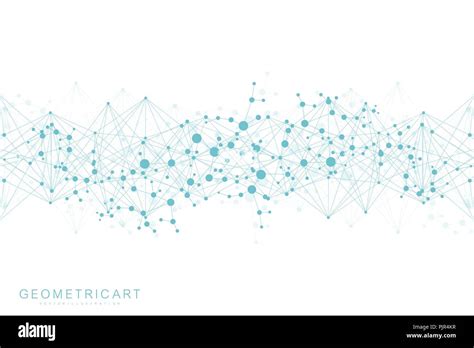 Structure Molecule And Communication Dna Atom Neurons Abstract Polygonal Structure With