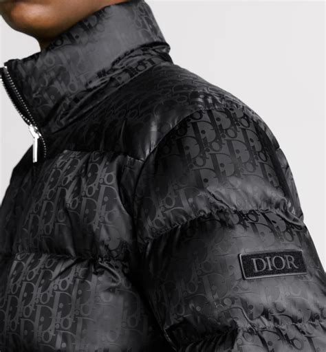 Dior Oblique Down Jacket Black Technical Jacquard Dior