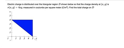Solved Electric Charge Is Distributed Over The Triangular