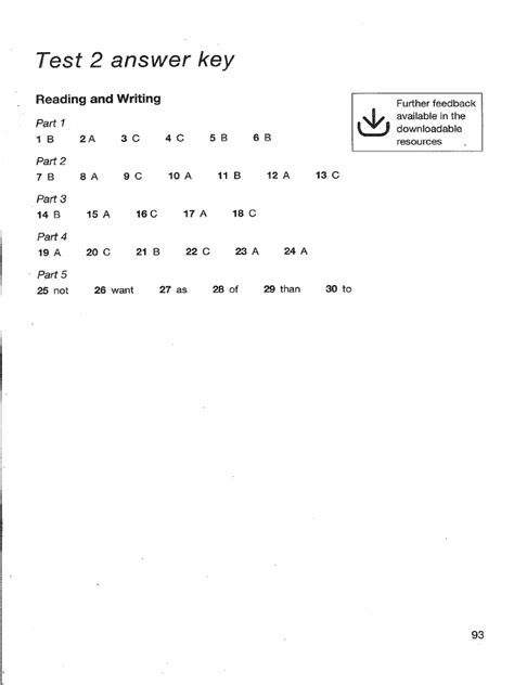 Key For Schools 1 Answer Key Test 2 Pdf