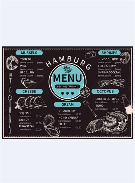 맛있는 패스트푸드 메뉴 포스터 이미지 사진 466850035 무료 다운로드