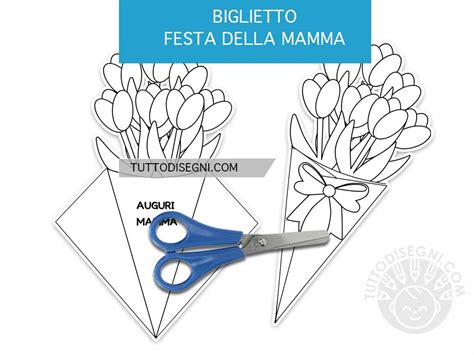 Biglietto Festa Della Mamma Con Tulipani TuttoDisegni
