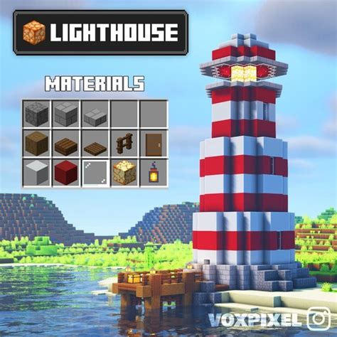 Voxpixel Minecraft Builder On Instagram Lighthouse Hello This