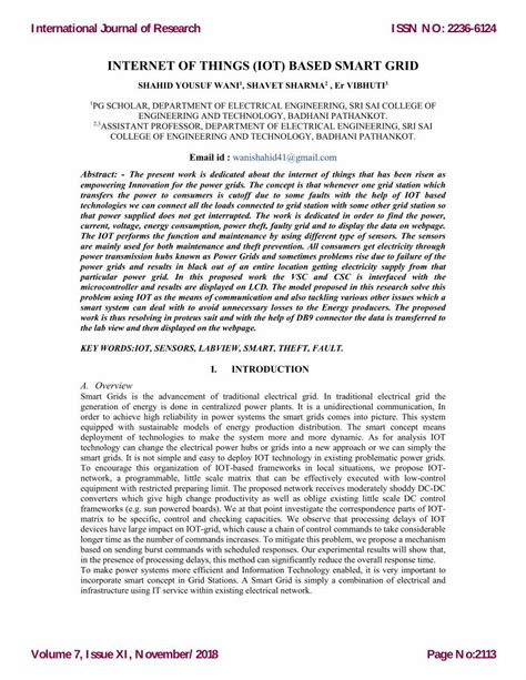 PDF INTERNET OF THINGS IOT BASED SMART GRID DOKUMEN TIPS