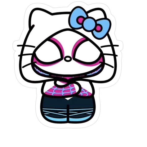 Hello Kitty X Scream Pegatinas Bonitas Dibujos Bonitos Garabatos Lindos