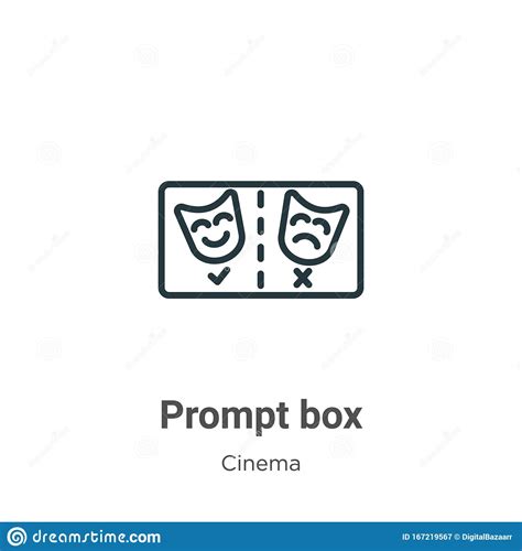 Prompt Box Icon Trendy Modern Flat Linear Vector Prompt Box Icon On