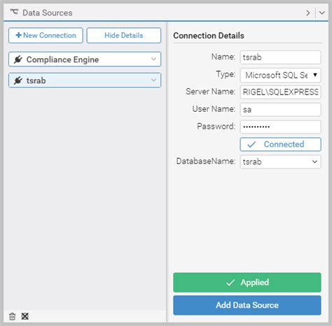 Designer Add A Data Source Connection