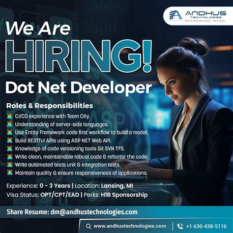 Andhus Technologies On Linkedin Dotnet Dotnethiring Dotnetjobs