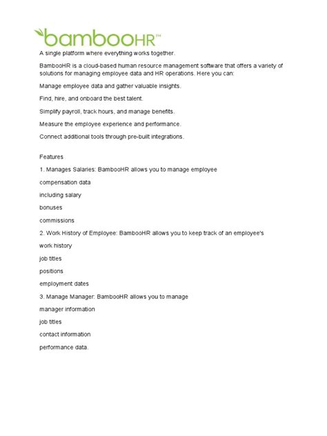 Bamboo Hr Pdf Cloud Computing Networking