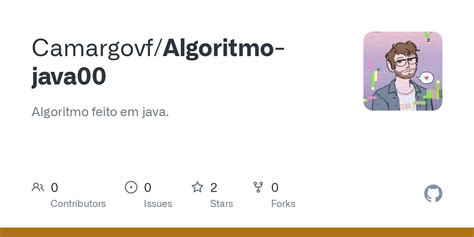 Github Camargovf Algoritmo Java Algoritmo Feito Em Java