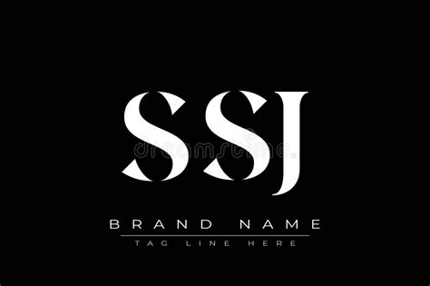 Ssj Abstract Letter Logo Design Stock Vector Illustration Of