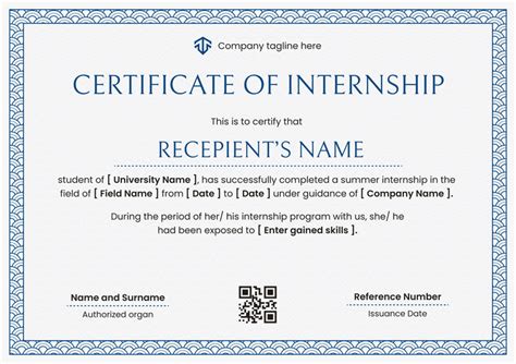 internship certificate templates free to customize and download certifier