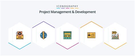 Project Management And Development 25 Filledline Icon Pack Including
