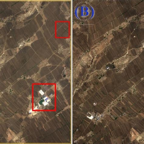 sentinel image comparison before and after processing a before image