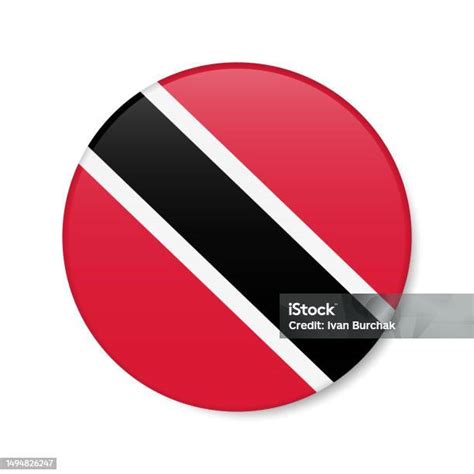 트리니다드 토바고 원 단추 아이콘 둥근 배지 깃발입니다 3d 사실적인 격리 벡터 그림 3차원 형태에 대한 스톡 벡터 아트 및 기타 이미지 3차원 형태 고급 국가 관광