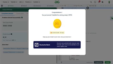 Sushant Bhardwaj On Linkedin Gfg Dsa 49days Streak