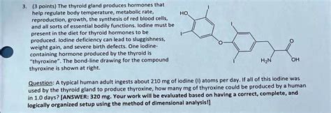 Solved 3 3 Points The Thyroid Gland Produces Hormones That Help Regulate Body Temperature