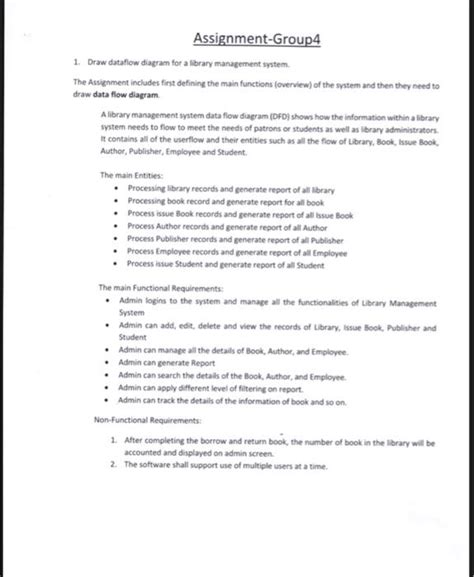 Solved Assignment Group4 1 Draw Dataflow Diagram For A